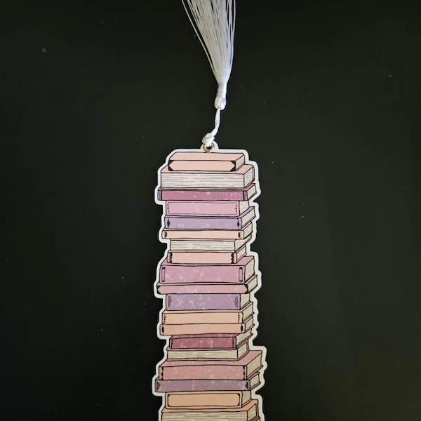Bookmark Book Tracker, Book Stack, Double Sided, 34 Books to Fill per ...