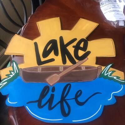 Lake Life Door Hanger Downloadable File Printable Template - Etsy