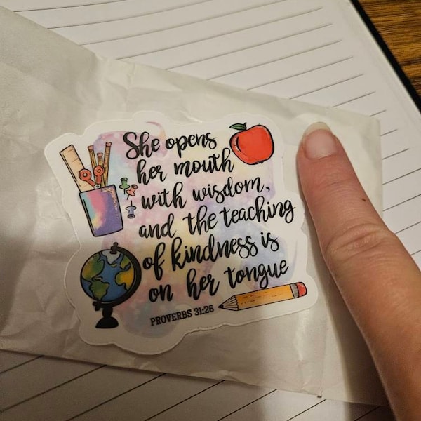 Teacher Stickers, Teacher Appreciation Gifts, Christian Teacher Gift ...