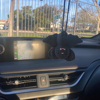 Kawaii Car Accessory Bat Plush, Goth Car Decor, Weird Plushy Monster ...