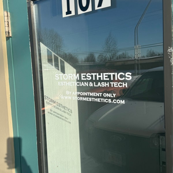 Business Window Decal - Your Company Name Vinyl Decal - Storefront ...