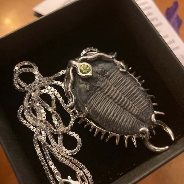 Colossal Spiked Trilobite Necklace Fossil Jewelry Ocean Necklace ...