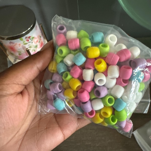 150 Multi Color Silicone Hair Beads: Customizable 5mm Hole - Etsy