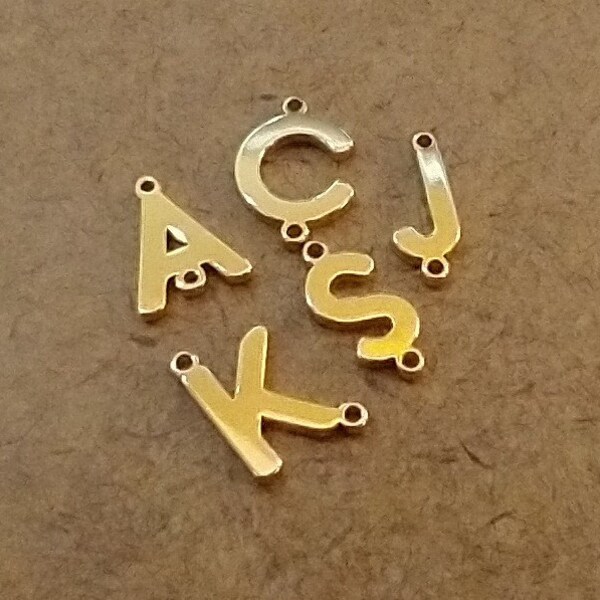 Initial Connectors,alphabet Connector, 18K Gold Filled 26 Letter ...