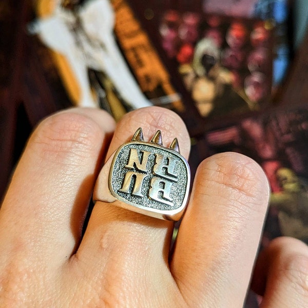 Cyberpunk 2077 Johnny Silverhand Ring BURN - Etsy