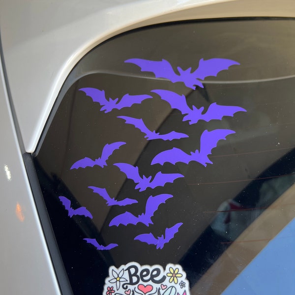 Bat Decal | Flying Bats Car Decal | Goth Car Accessories | Spooky Bats ...
