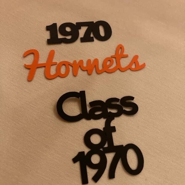 School Reunion Confetti - Personalized With School Mascot and ...