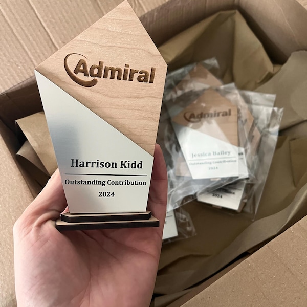 Engraved Trophy Award With Logo & Wording for Schools, Football, Dance ...