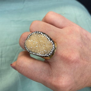 Hammered Ovaloid Ring | Etsy