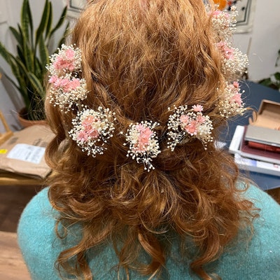 Flowers Ear Cuff Earrings Dried Flower Hair Pins Flower Ear Climber ...