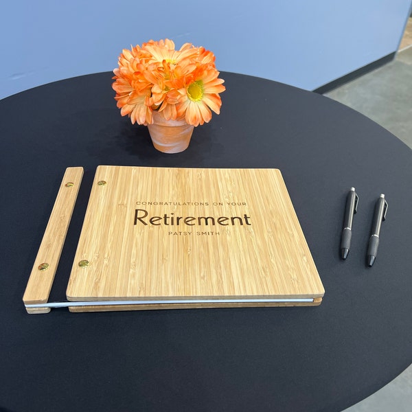 Retirement Guest Book Personalized Retirement Gift Congratulations on ...