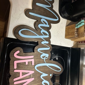 Checkered Pattern Sign , Name Sign for Nursery Girl, Boy, Above Crib ...