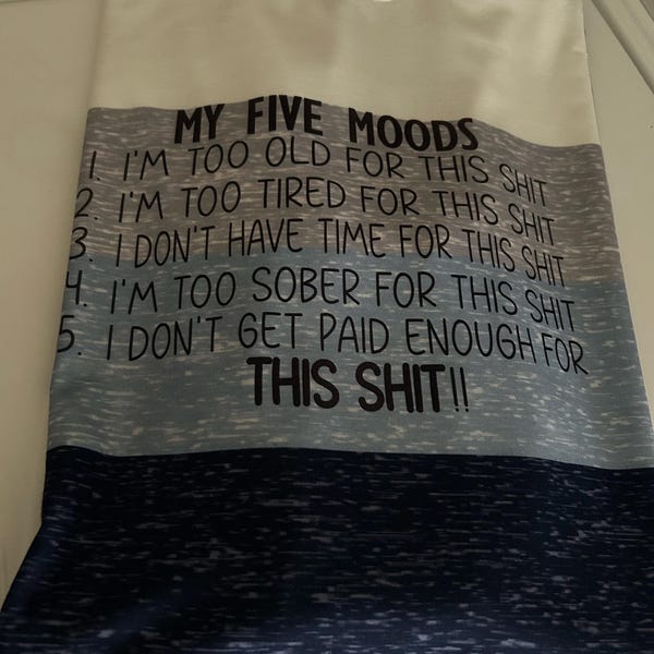 My Five Moods SVG and PNG Digital File - Etsy