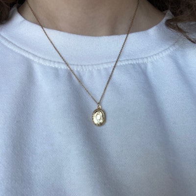 Tiny Oval Locket Necklace Vintage Inspired Necklace Locket Jewelry ...