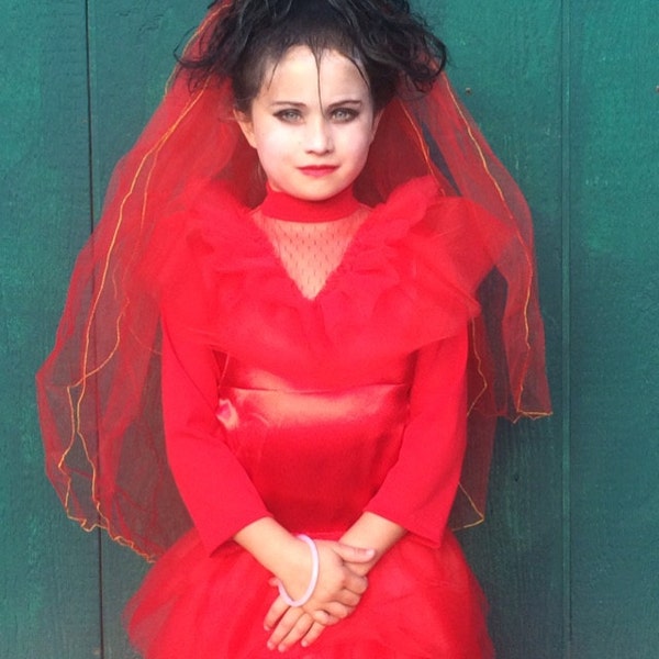 Red Dress Inspired by Lydia Deetz, Costume Toddler or Children ...