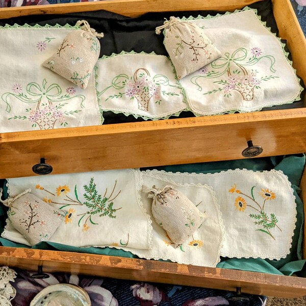 6 Sachets for Drawers, Cedar +-lavender Sachets, Non-toxic, Eco ...