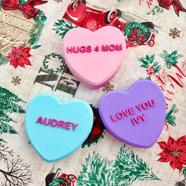 Valentine’s Day Heart Gift Box / Conversation Heart Candy Box ...