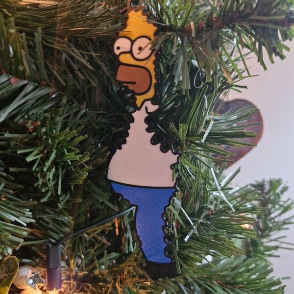Homer Simpson Hanging Christmas Tree Decoration - the Simpsons Bush ...