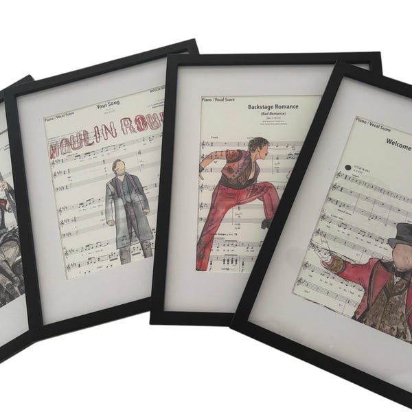 Moulin Rouge Derek Klena Sheet Music Art - Etsy