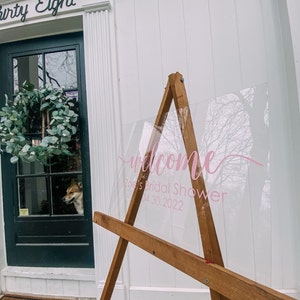 Bridal Shower Decal Sign for Wedding Shower Blush Personalized Wedding ...