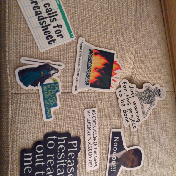 Hilarious Stress Meter Meme Sticker, Work Sticker, Funny Gift for ...