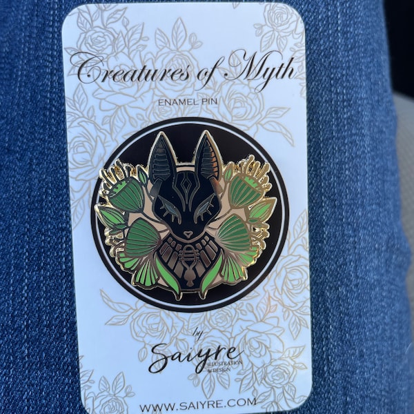 Bastet Hard Enamel Pin Egyptian Collection Unique Fantasy Mythology Art ...