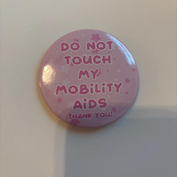 Nonverbal Communication Badge for Personal Space | Mobility Aid Pin ...