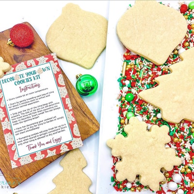 Instant Download Christmas Decorate Your Own Cookie Kit, Holiday DIY ...