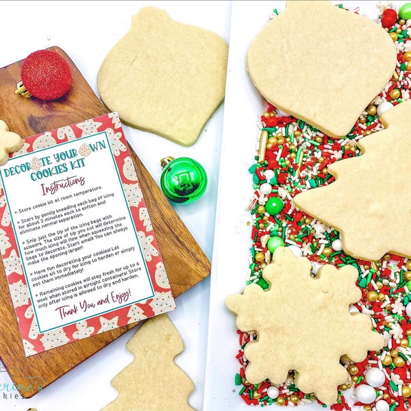 Instant Download Christmas Decorate Your Own Cookie Kit, Holiday DIY ...