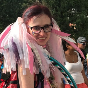 Cyberlox Dread Goth Red Black Redweb Metallic Hair Falls | Etsy