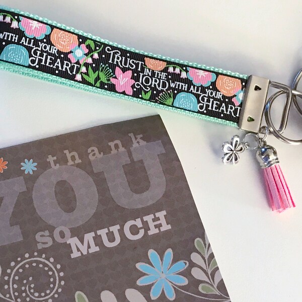 Christian Key Fob - Religious Keychain - Trust in the Lord With All ...