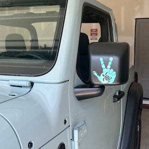 Set of 2 Sea Turtle Hand Wave Decals for Jeep Side Mirrors Hand Wave ...