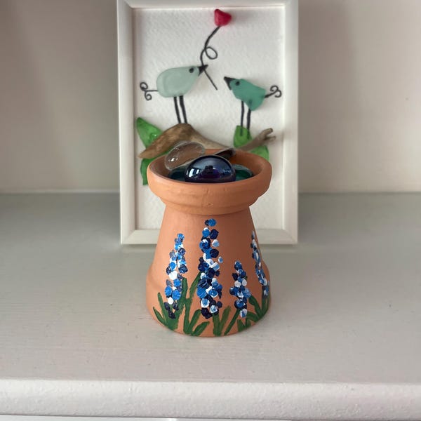 Bee Fountain for Flower Beds Bushes Potted Plants, Handpainted ...