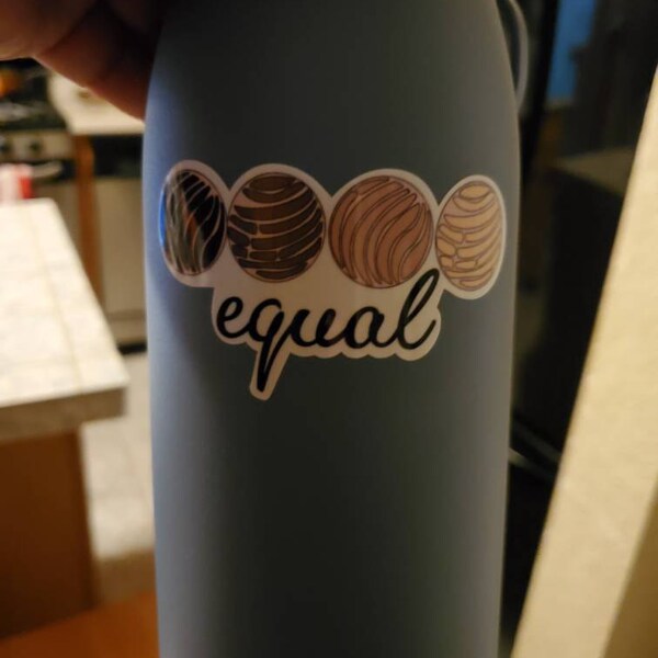 Equal Conchas Sticker/mexican Stickers/concha Bread/positive Sticker ...