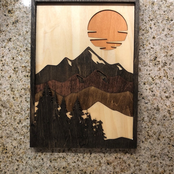 Laser Cut Files, DXF, SVG, Multi-layer Files, Layered Landscape ...