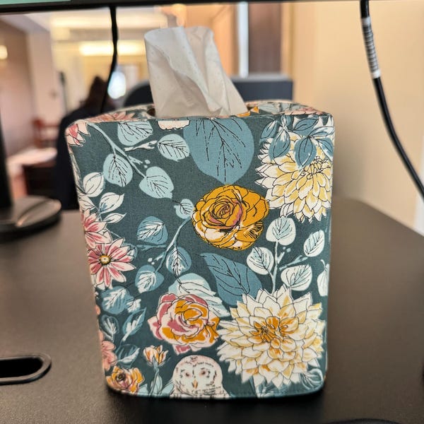 White Linen Ruffle Rectangle Tissue Box Cover - Etsy