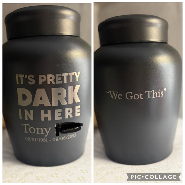 Personalized Urns for Human Ashes, Laser Engraved Aluminum Urn for ...