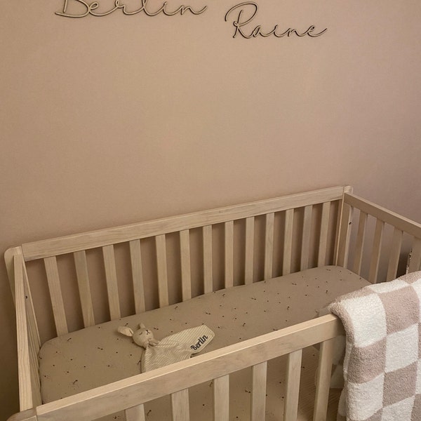 24 Inch Wood Script Nursery Baby Room Name Laser Cut Sign Cursive First ...