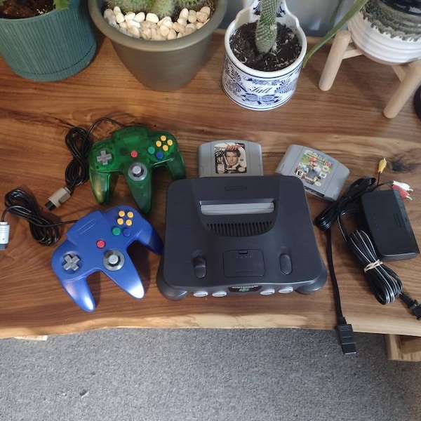 Nintendo 64 Console Bundle up to 4 New Controllers Game Cords CLEANED ...