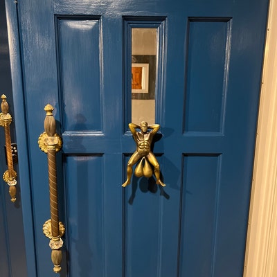 Brass Door Knocker, an Artsy Rustic Brass High Quality Unique and Funny ...