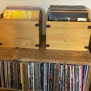 Retro Record Box Handcrafted Vintage Style Vinyl Album Crate Model 355 ...