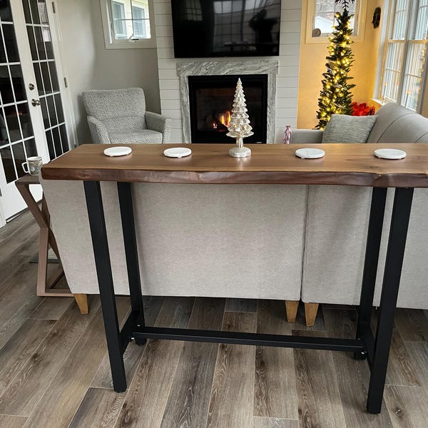 Custom Walnut Bar Table: Unique Design Pub Table - Etsy