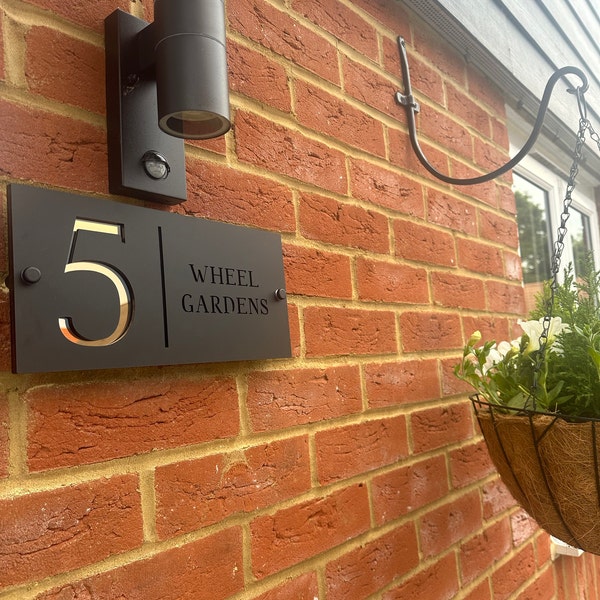 MODERN HOUSE SIGN | Address Plaque | House Number | House Signs | 290 X ...