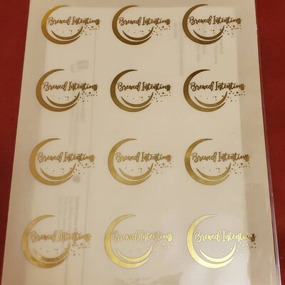 Real Foil Round Stickers, Personalized Round Labels, Perfect for ...
