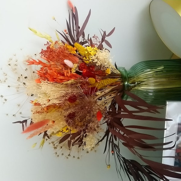 Nancy | Bright Autumn Dried Flower Bouquet | Colourful Dried Flowers ...
