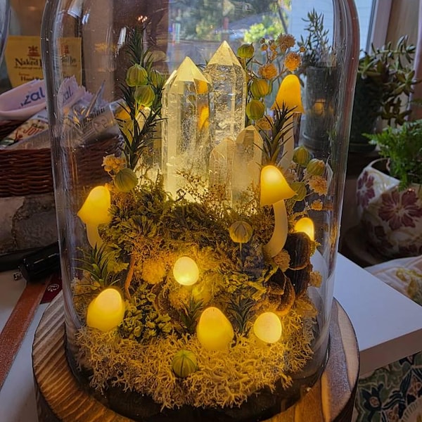 Glowing Crystal Pillars With Healing Properties, Enchanted Forest ...