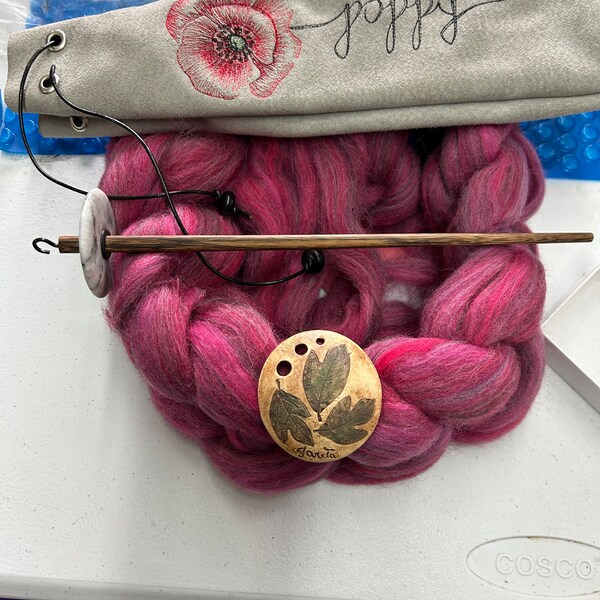 Drop Spindle Beginner Kit by Kromski Includes Handcrafted Drop Spindle ...