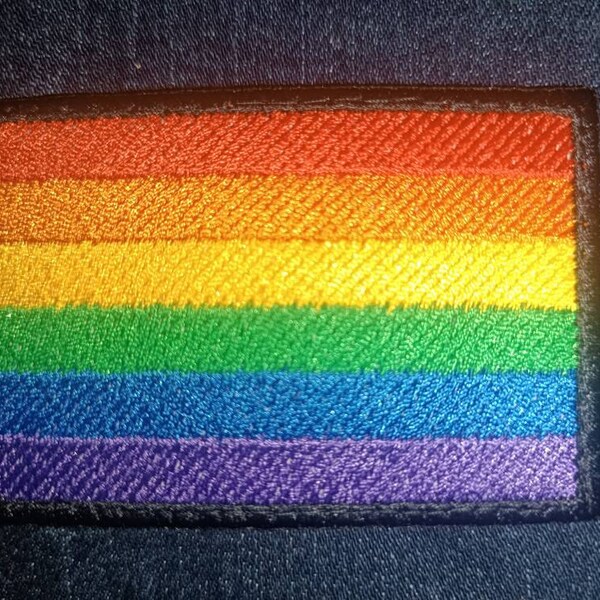 Transgender Flag Embroidered Patch LGBT Trans Pride Hook and Loop, Iron ...