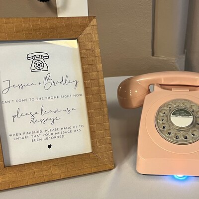 ADELLA Minimalist Telephone Guestbook Sign Printable, Modern Wedding ...