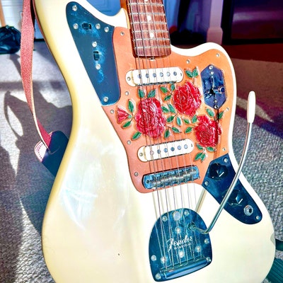 Carved Leather Bound Telecaster Guitar Body / Handtooled Leather Texas ...